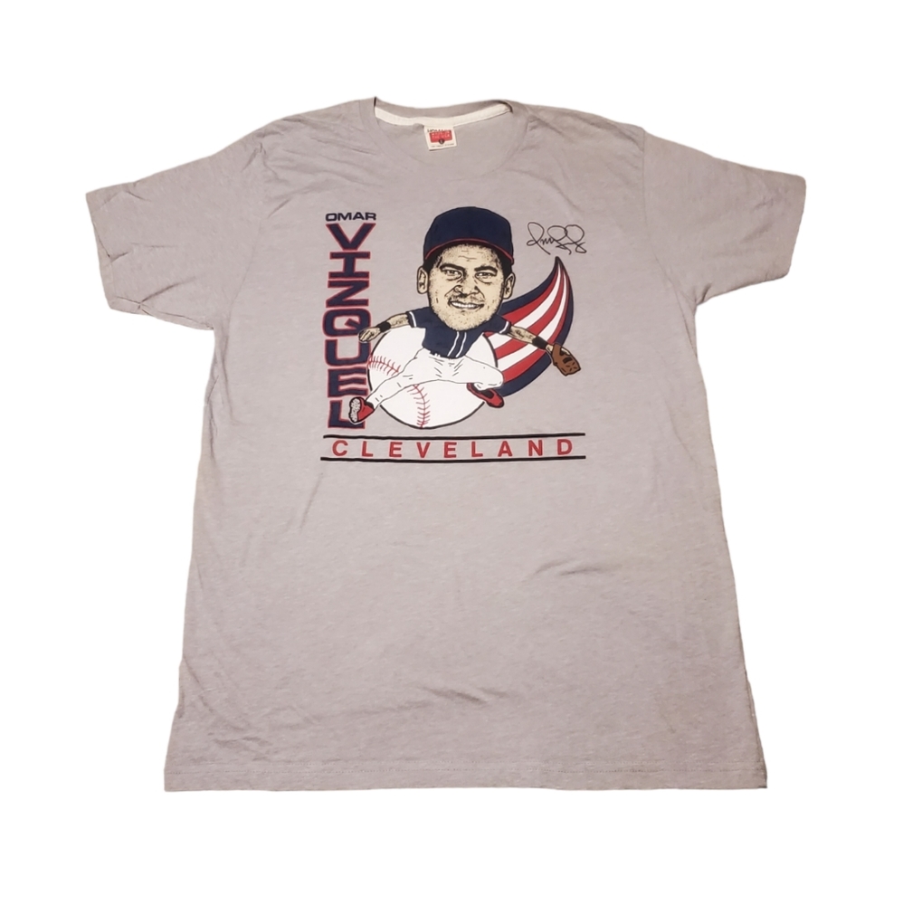Old School Homage Cleveland Omar Vizquel Tee - Gem